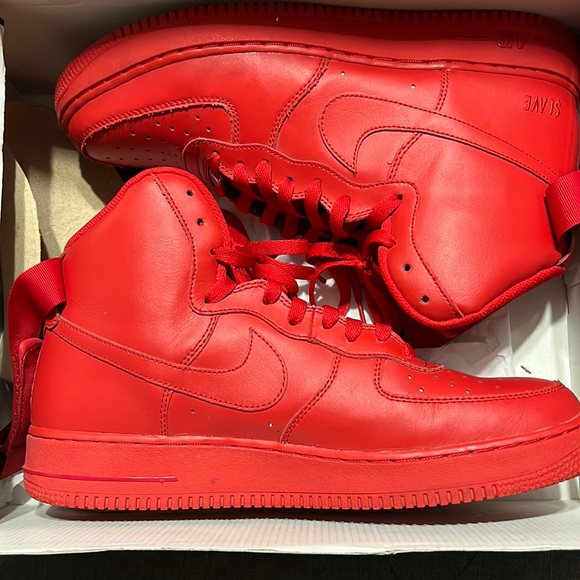 Nike | Shoes | Nike Red High Air Forces | Poshmark